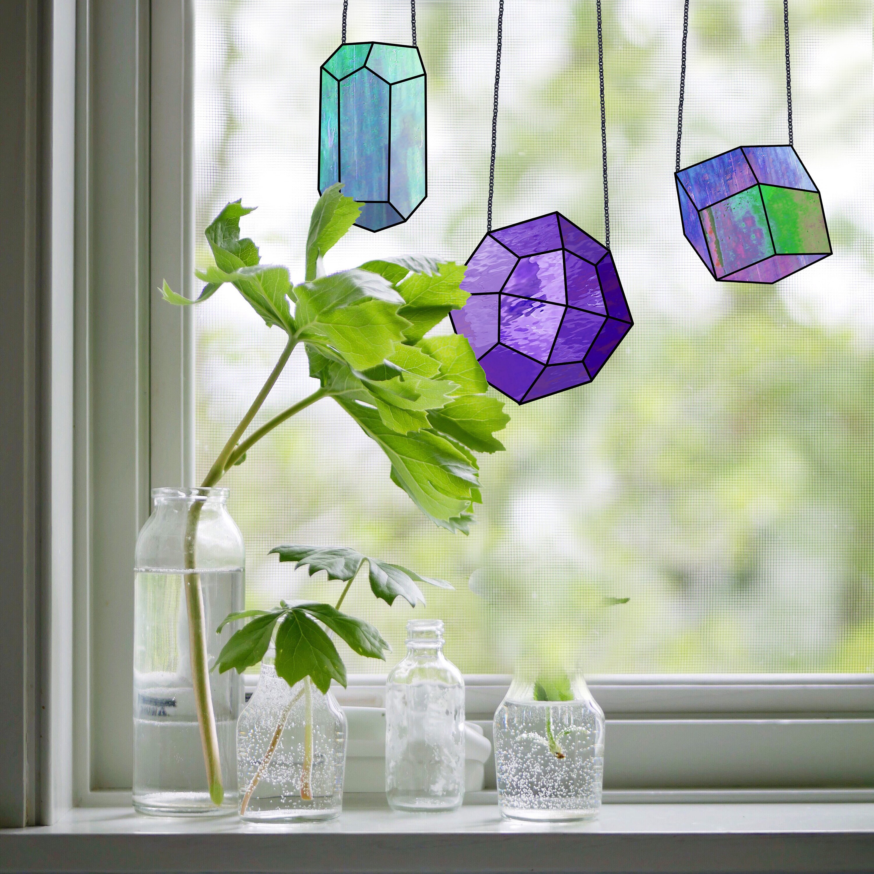 Stained Glass Crystal Gem Pattern: Beginner Modern Design PDF & PNG - Etsy