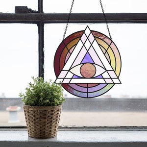 Stained Glass Eye Pattern: Geometric Suncatcher Design (PNG & PDF Download) - Etsy
