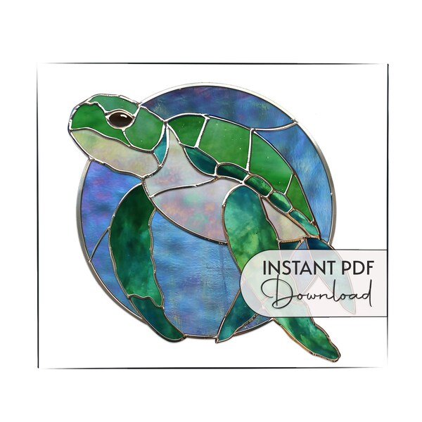 Turtle Stained Glass - Etsy