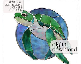Stained Glass Sea Turtle - Etsy
