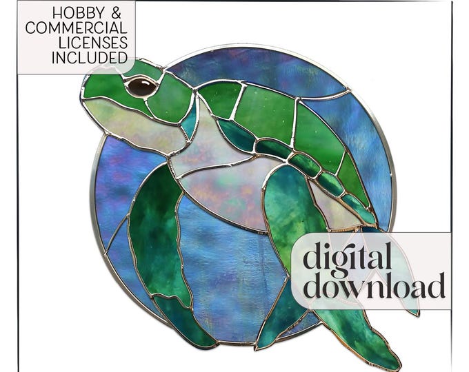Stained Glass Sea Turtle - Etsy