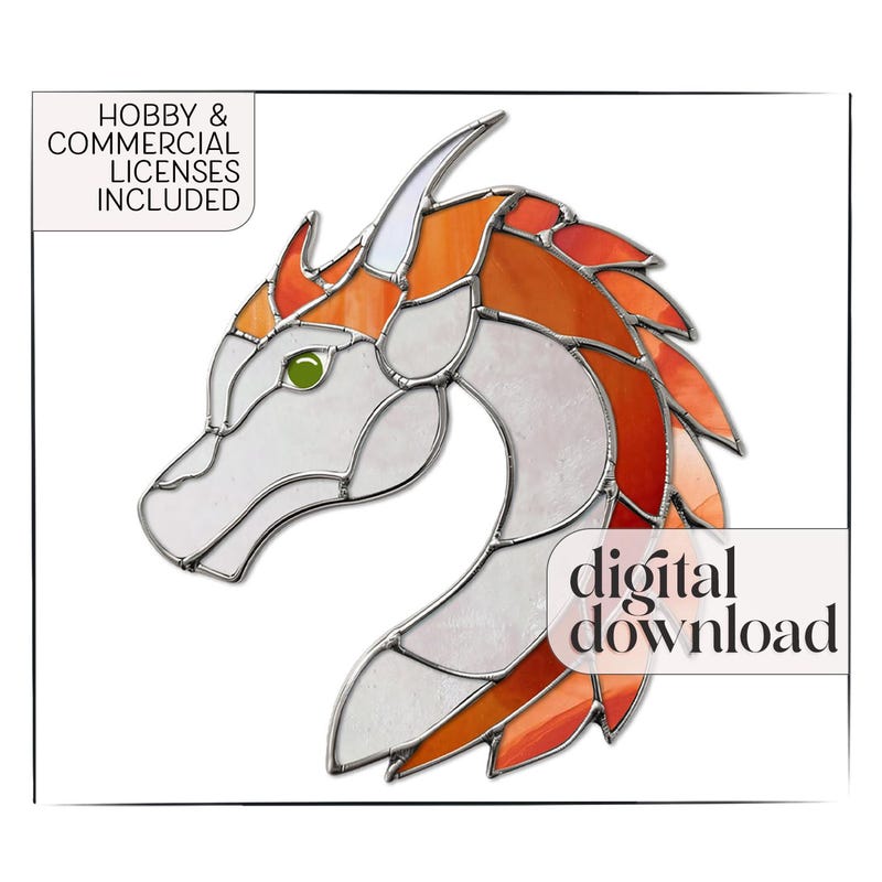 Stained Glass Dragon - Etsy