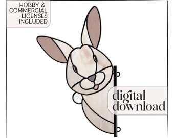 Easter Bunny Stained Glass Pattern - Etsy