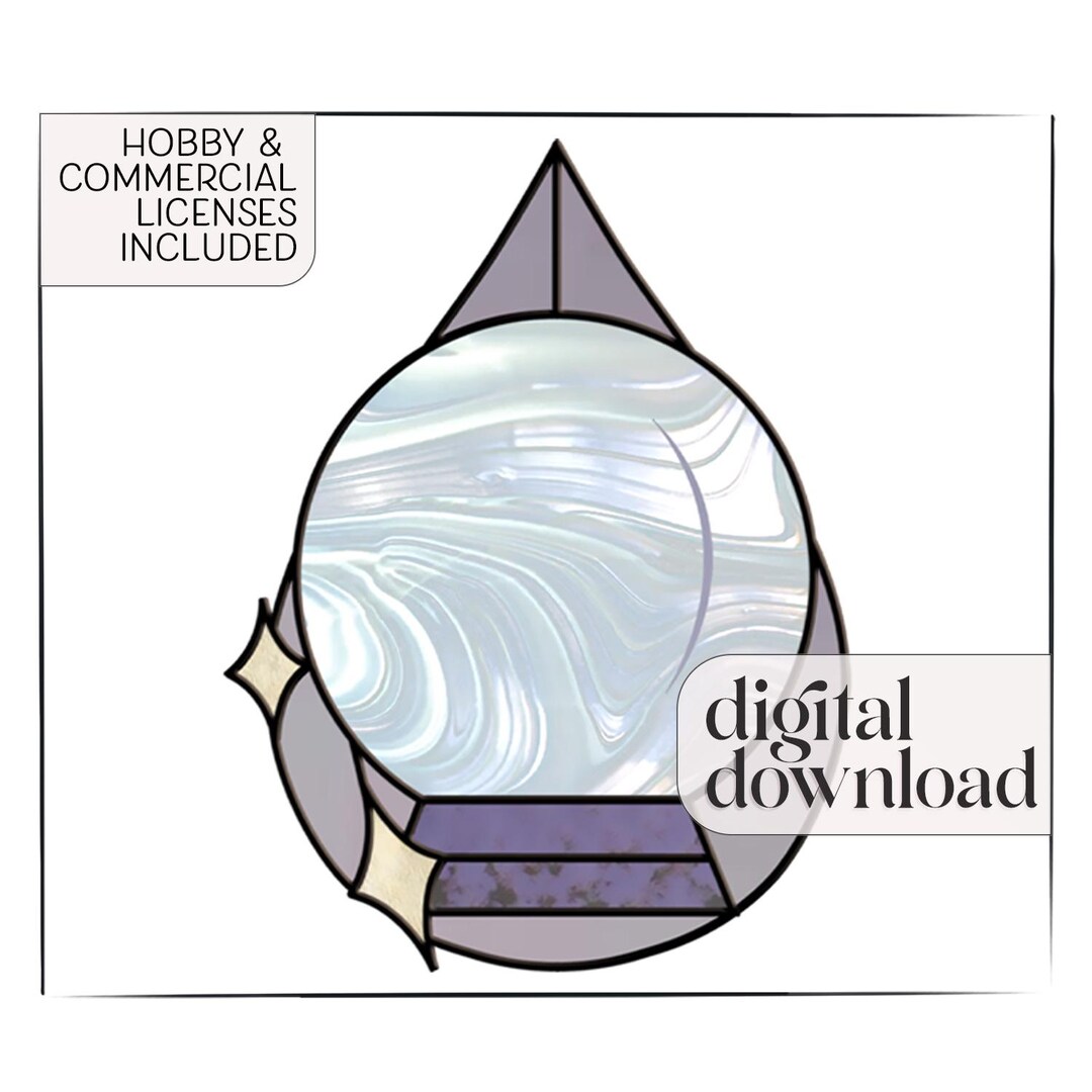 Crystal Ball Stained Glass Pattern, Rain Drop Stained Glass Patterns ...