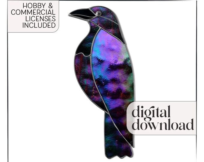 Northern Lights Raven Glass Mosaic - Etsy