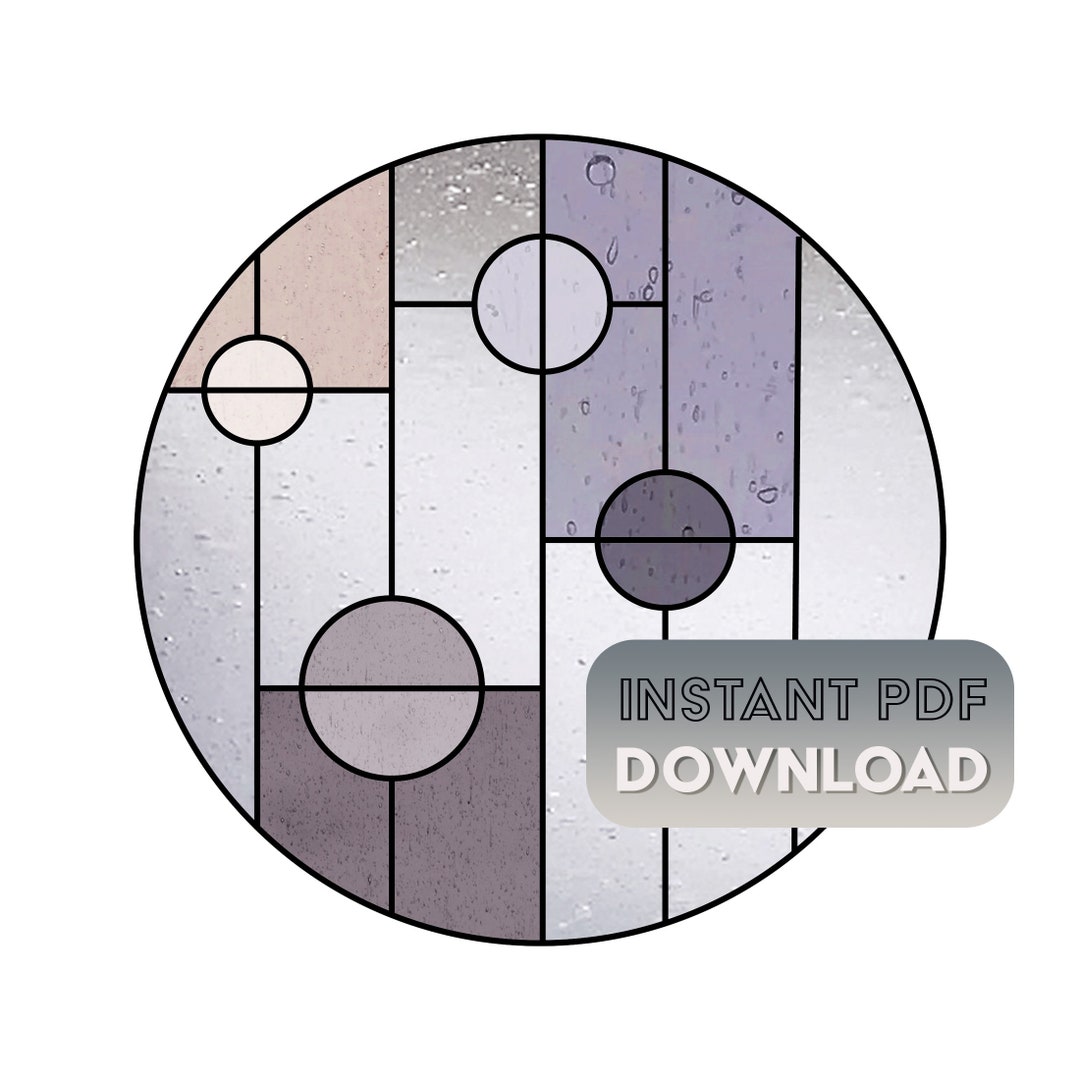 Stained Glass Circle Geometric Pattern Round Stained Glass - Etsy