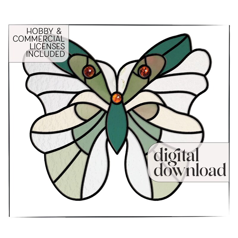 Moth Stained Glass - Etsy