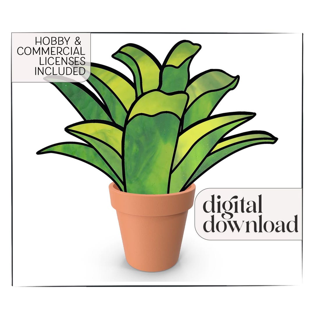 3D Stained Glass Plant Pattern With PNG, Glass Plant Leaves, Stained ...