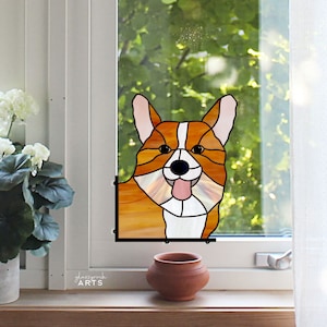 Welsh Corgi Stained Glass Dog Pattern, Digital Download, Stained Glass ...