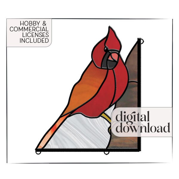Stained Glass Cardinal Pattern - Etsy