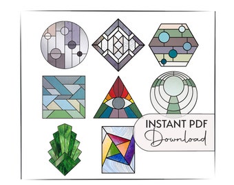 Simple, Beginner Stained Glass Pattern - Etsy