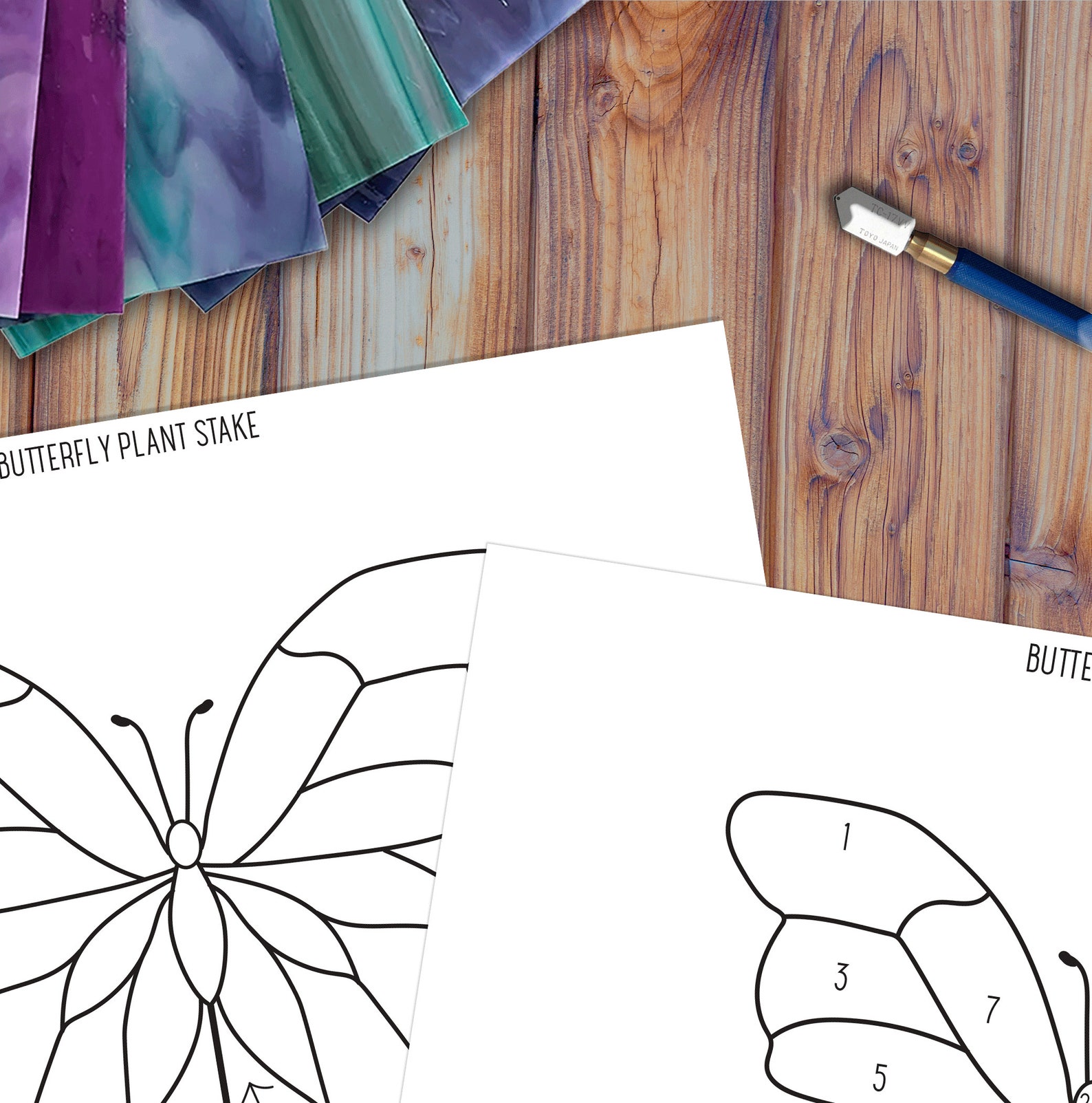 Butterfly Stained Glass Pattern Digital Pattern to Download - Etsy