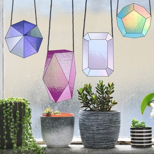 Beginner Stained Glass Geometric Patterns, Modern Stained Glass Gems ...