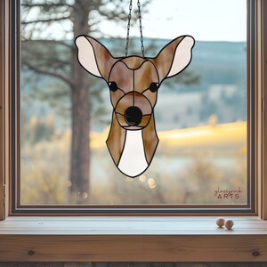 Deer Stained Glass Pattern DIY Suncatcher Template for Animal Lovers ...