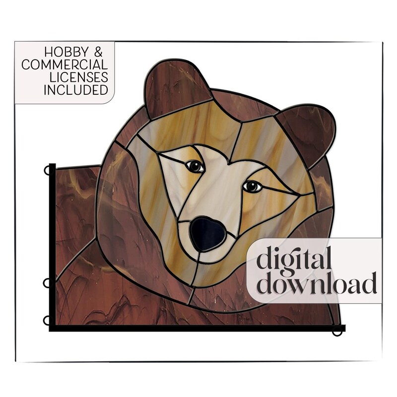 Stained Glass Bear - Etsy
