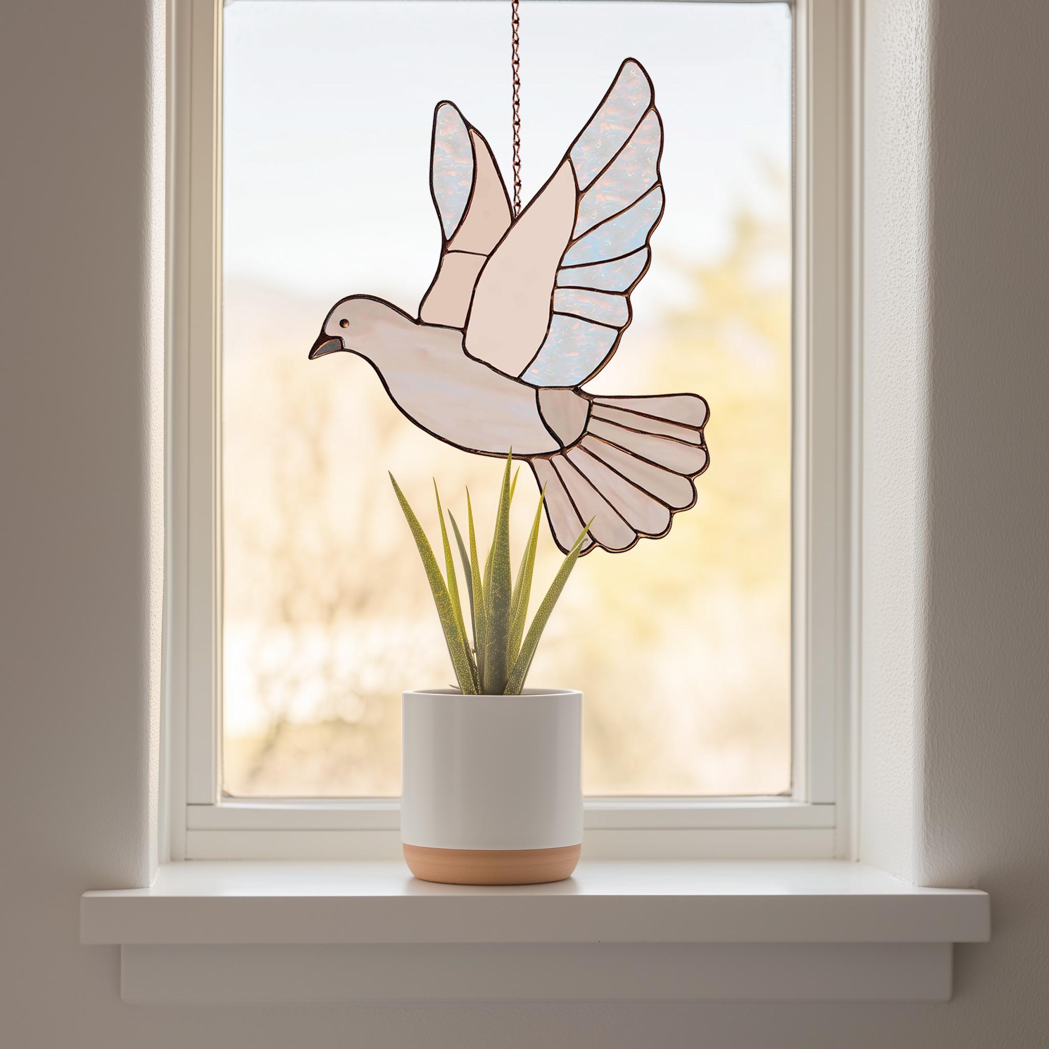Bird Stained Glass Pattern: Dove Design - Digital PDF & PNG - Etsy