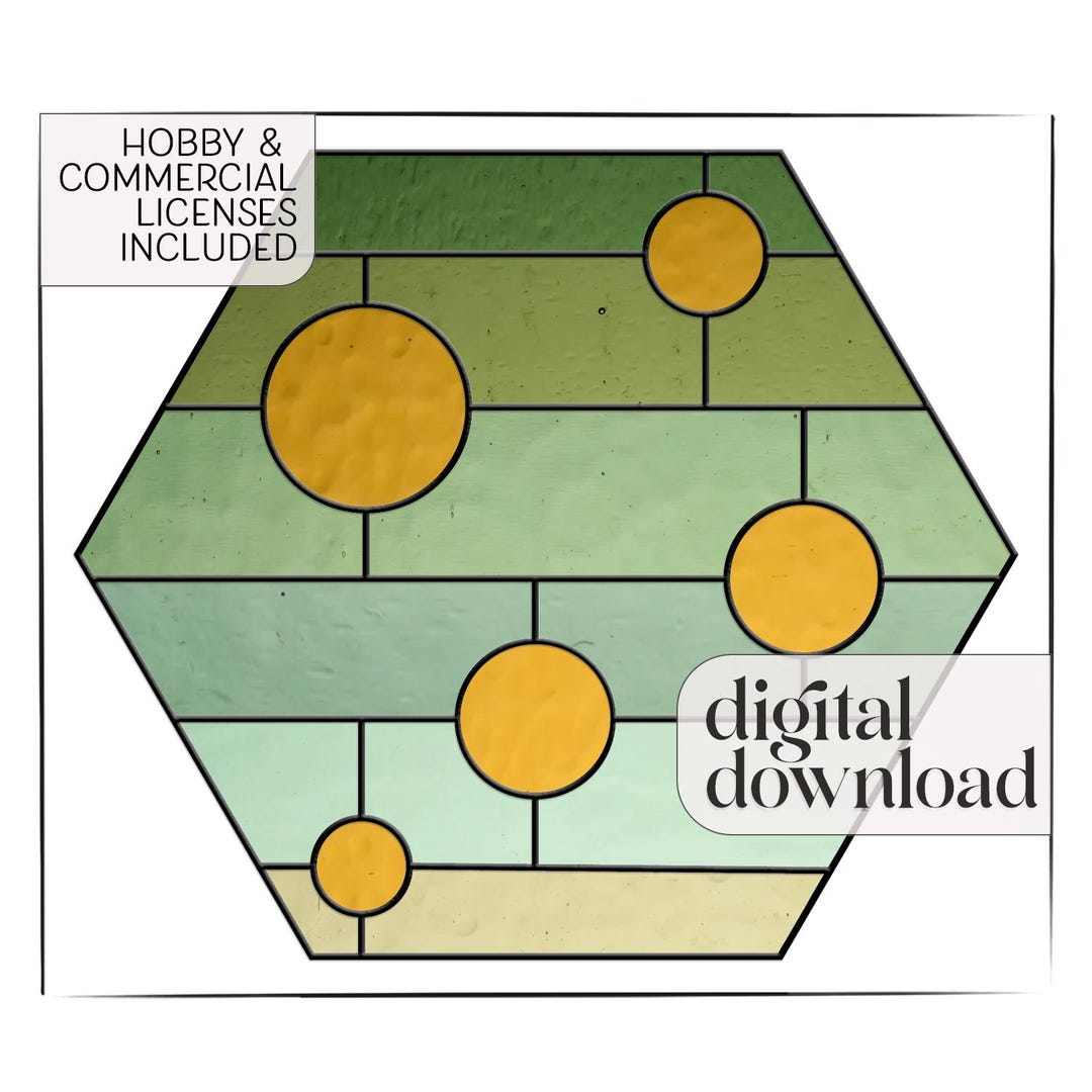 Stained Glass Hexagon Geometric Pattern, Modern Stained Glass Pattern ...