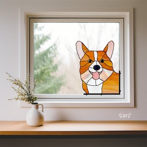 Welsh Corgi Stained Glass Dog Pattern, Digital Download, Stained Glass ...