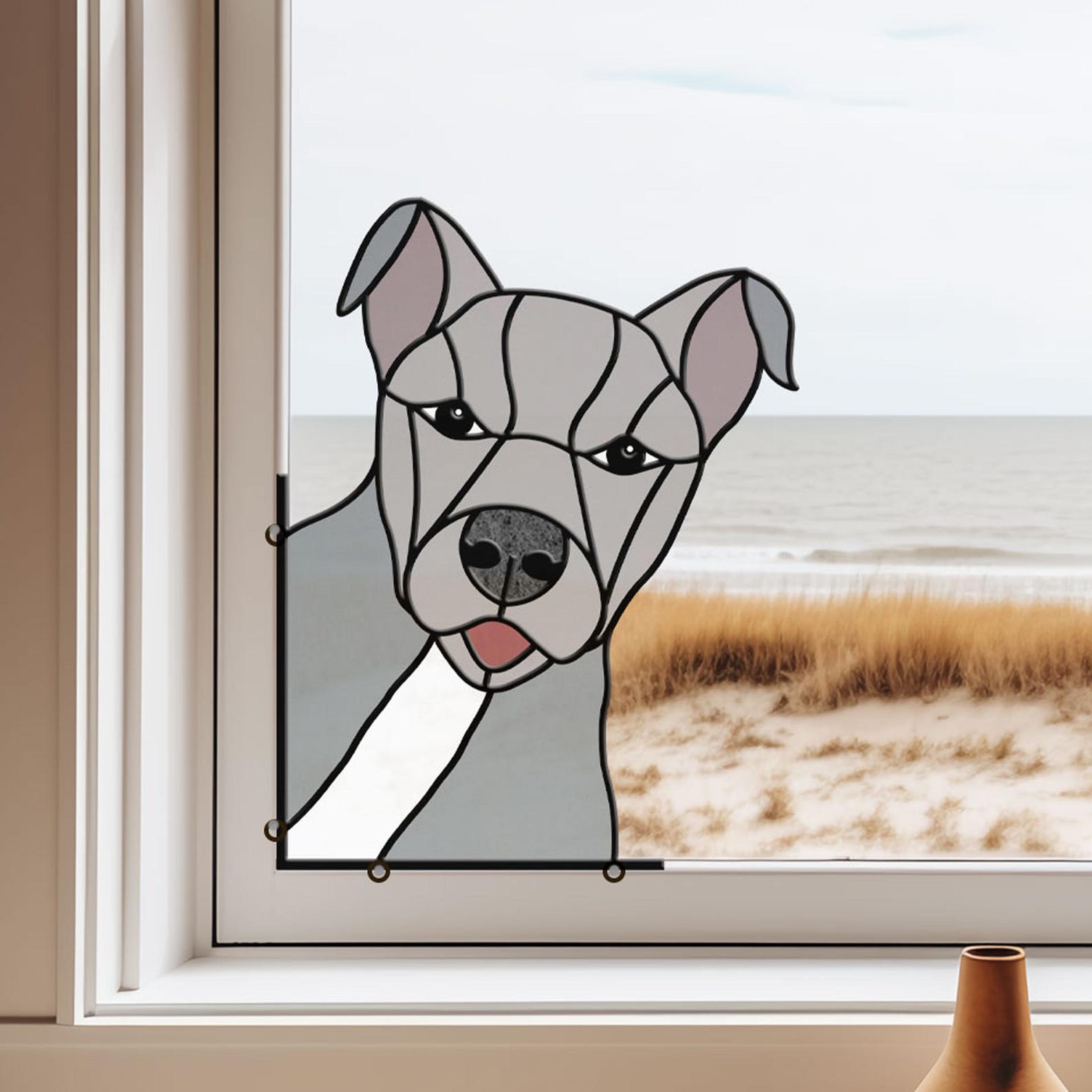 American Pitbull Terrier Stained Glass Pattern: Dog Suncatcher PDF ...