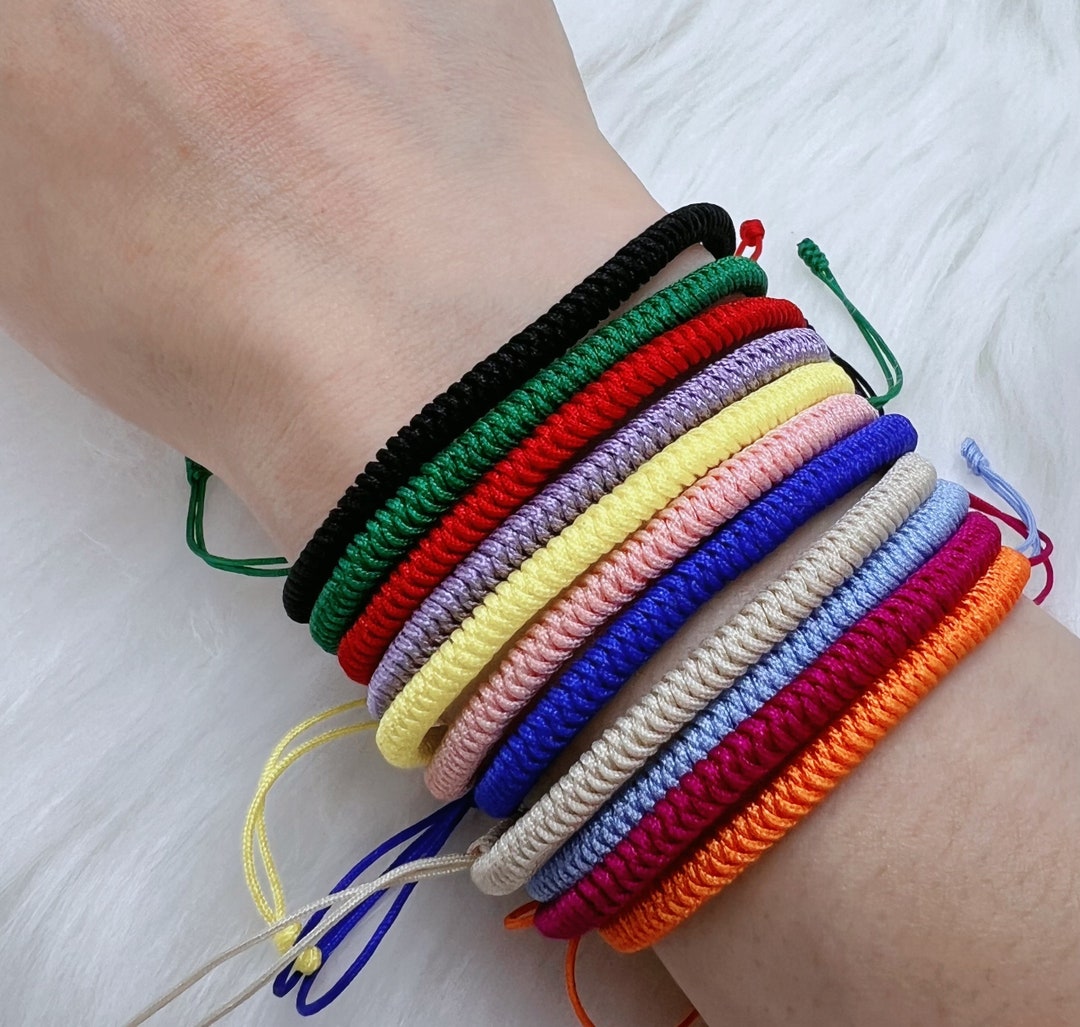 Custom Handmade String Cord Friendship Lucky Rope Knots Bracelet, Mens ...