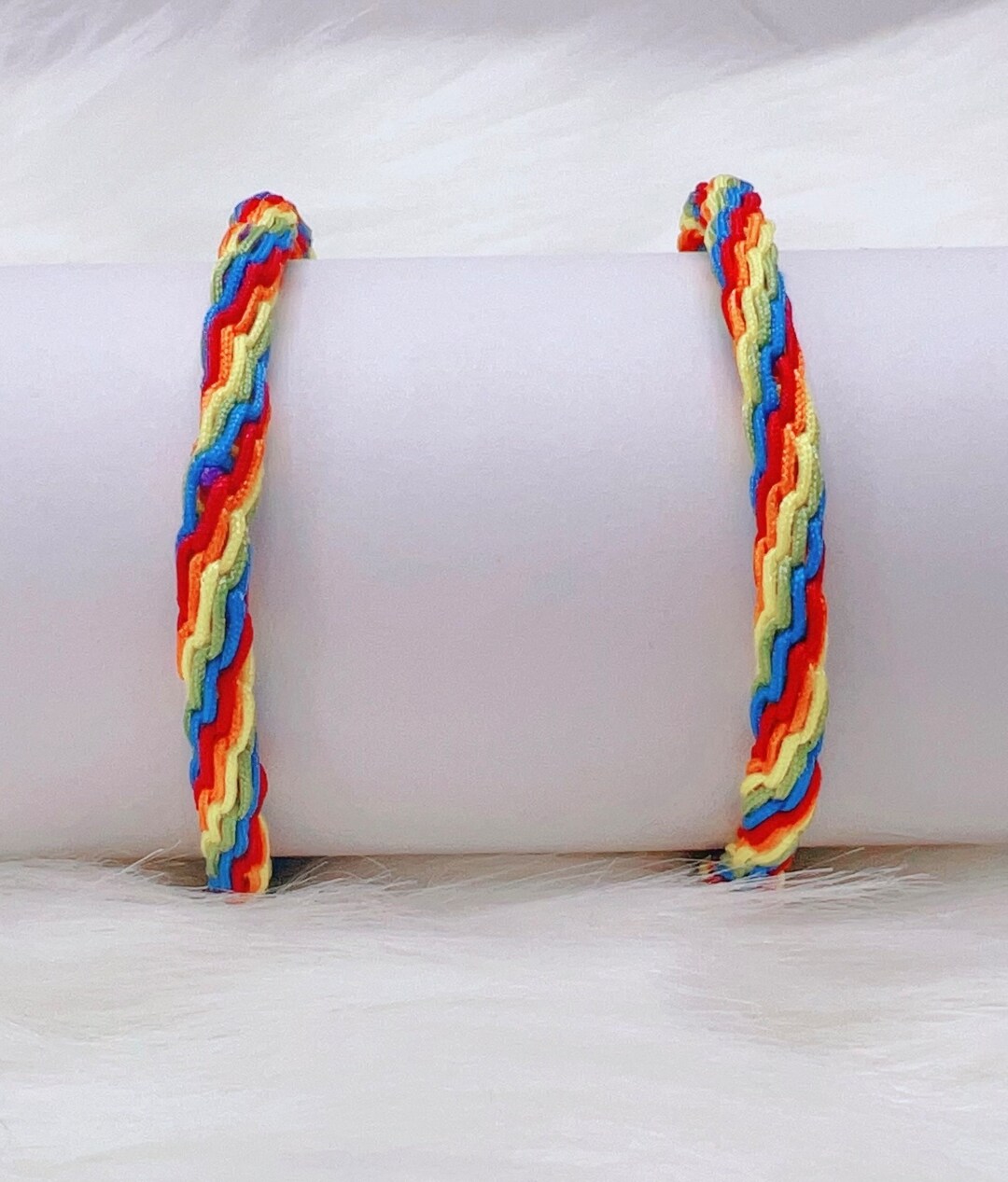 Rainbow Braided Pride Bracelet: Adjustable LGBT Festival Jewelry - Etsy