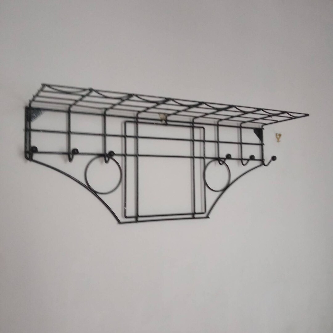 Large Vintage Metal Coat Rack Hat - Etsy