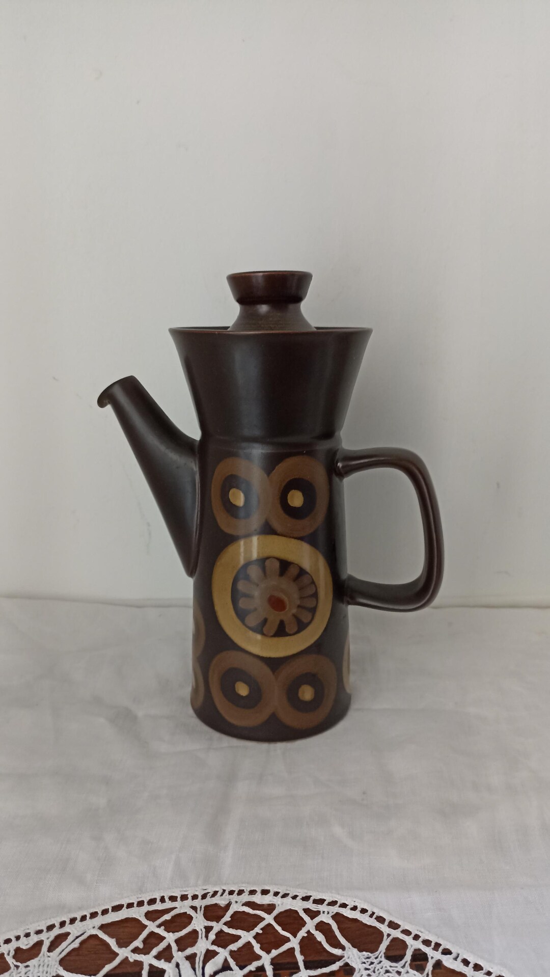 Denby Langley Arabesque Stoneware Coffee Pot - 1 1/2 Pints 8.5 in H ...