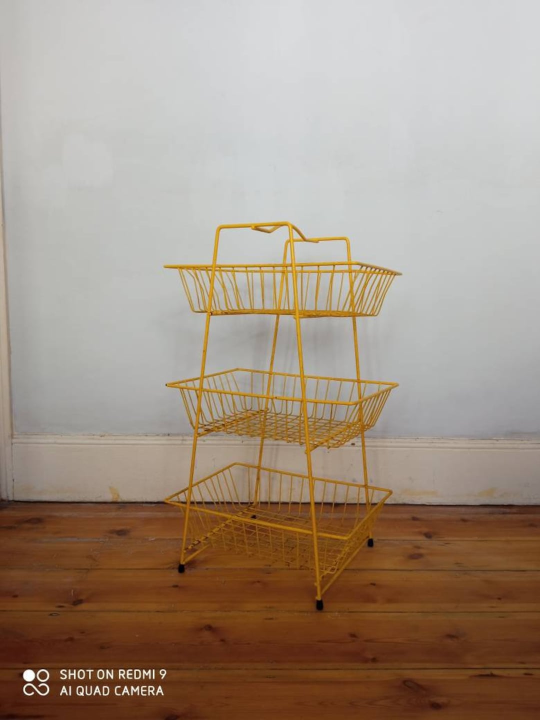 Vintage Retro Yellow Vegetable Rack Tray Plastic Coated Wire - Etsy UK