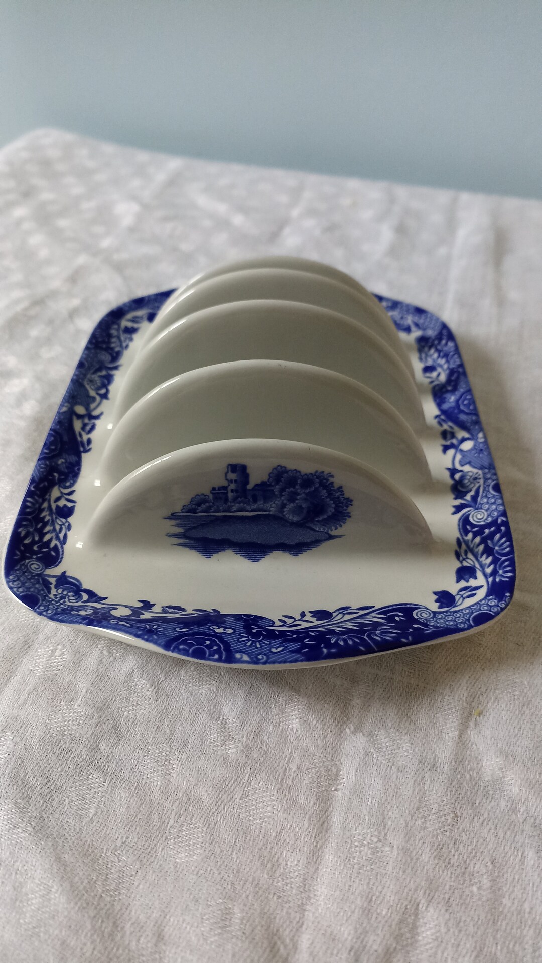Vintage Spode Blue Italian Toast Rack - Etsy UK