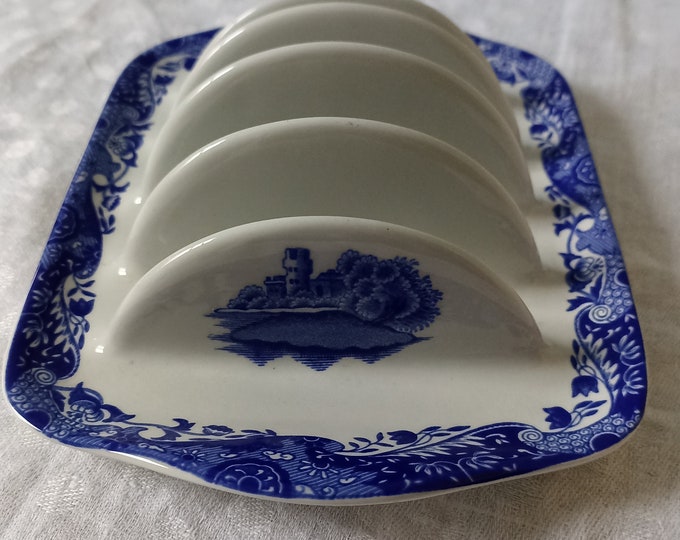 Vintage Spode Blue Italian Toast Rack - Etsy UK