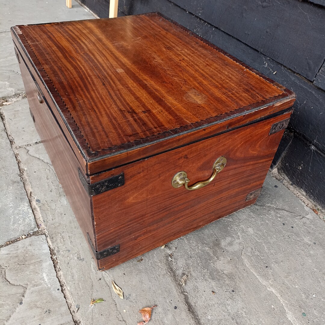 Edwardian Trunk Box, Circa 1900-1905,mahogany Veneered on Pine Box ...