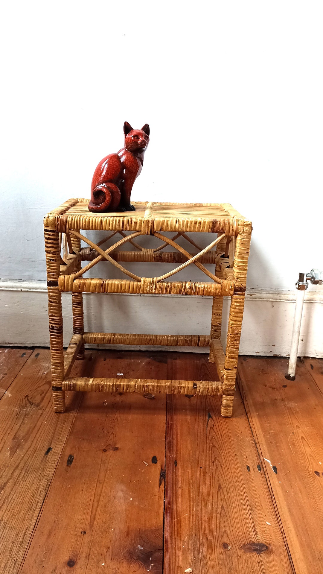 Retro Vintage Bamboo Boho Coffee Table - Etsy