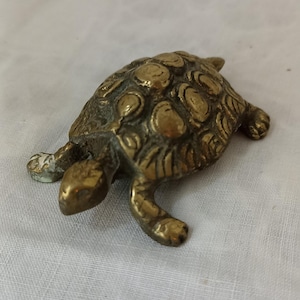 Vintage Solid Brass Turtle - Etsy