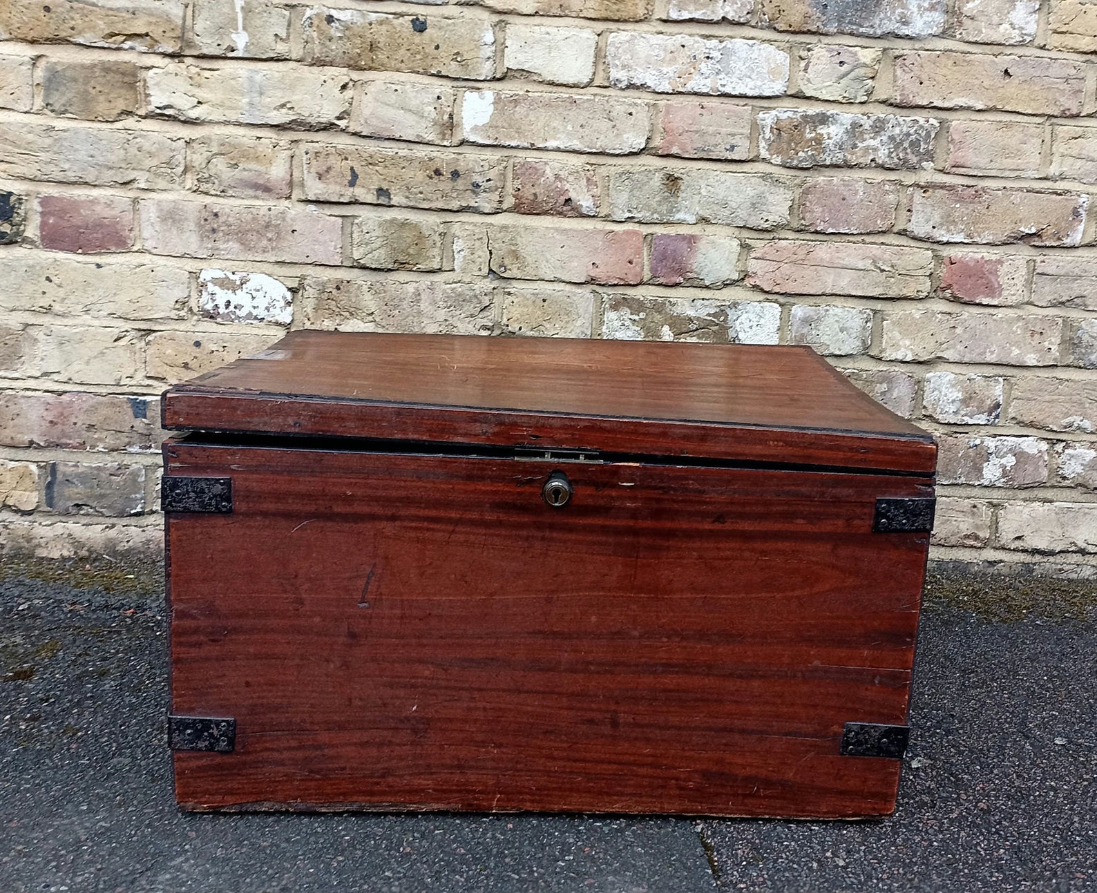 Edwardian Trunk Box, Circa 1900-1905,mahogany Veneered on Pine Box ...