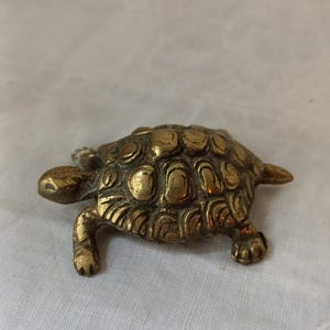 Vintage Solid Brass Turtle - Etsy
