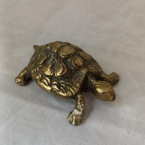 Vintage Solid Brass Turtle - Etsy