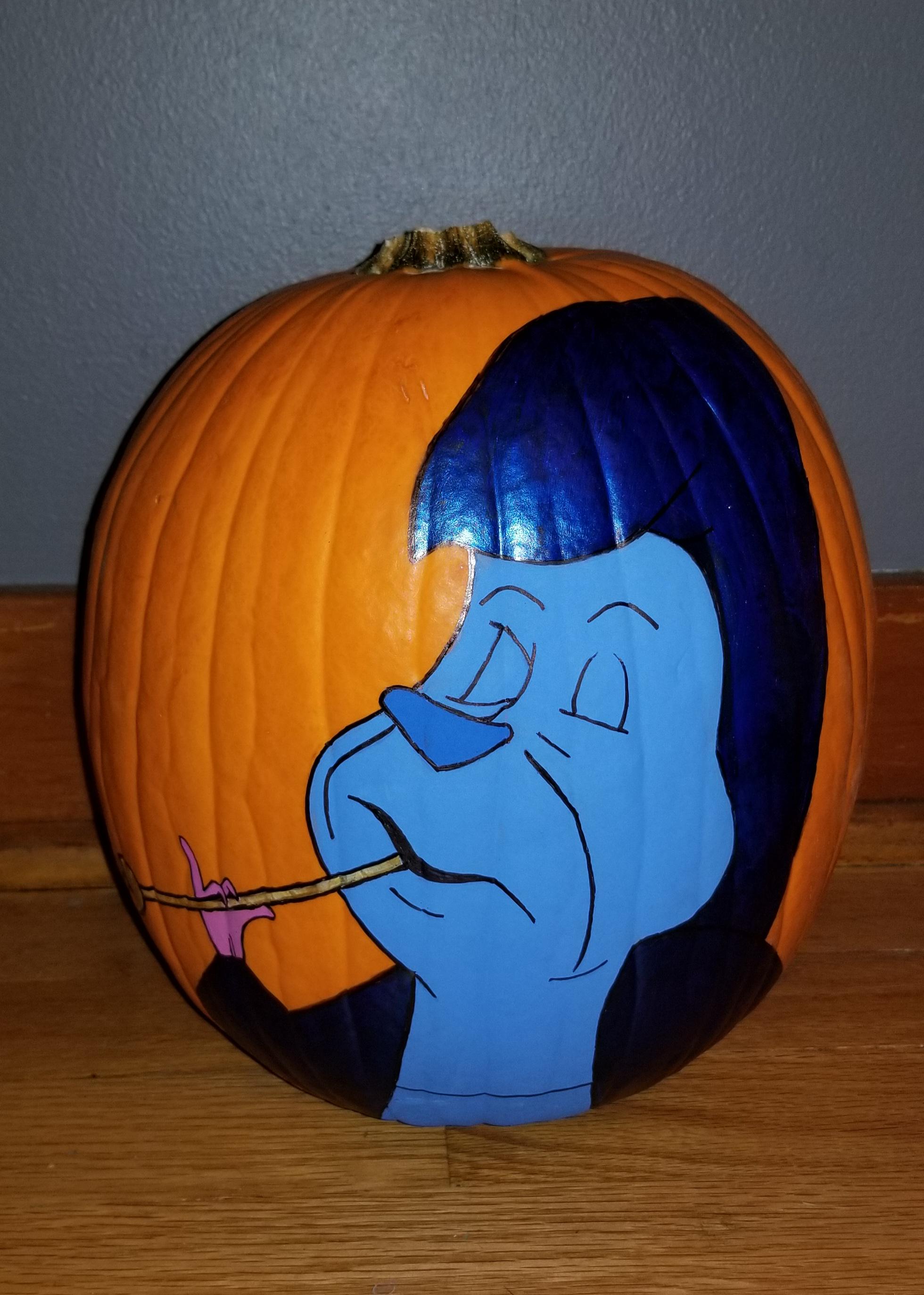 Hand Painted 'alice in Wonderland' Plastic Pumpkin - Etsy