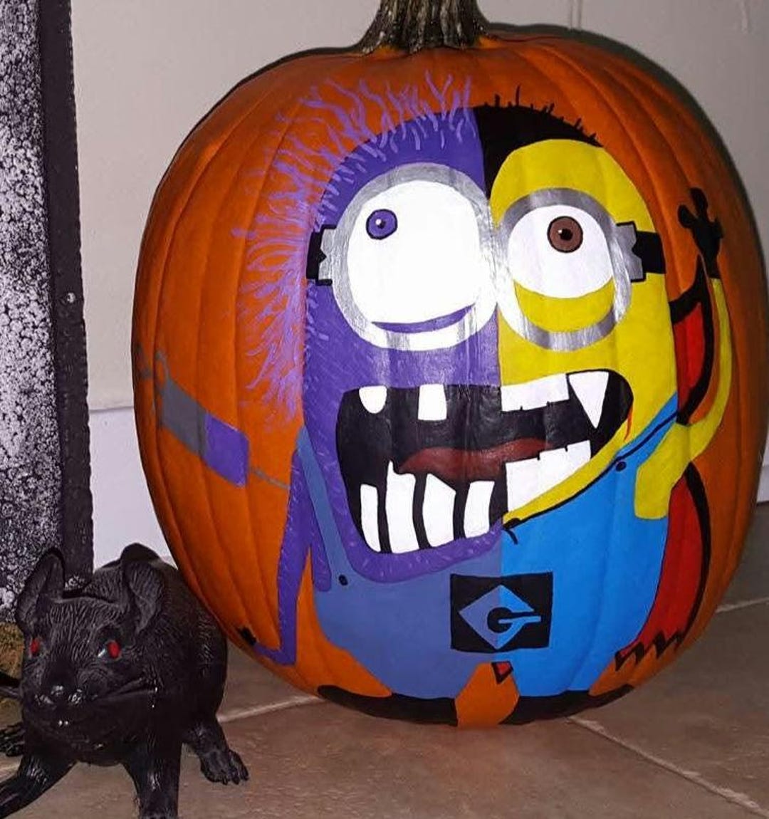 Hand Painted 'despicable Me' Plastic Pumpkin - Etsy