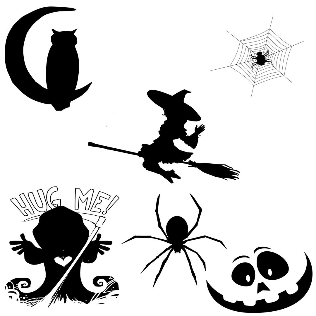 Halloween Clipart Silhouette Images, Spooky Images Clip Art Pack ...