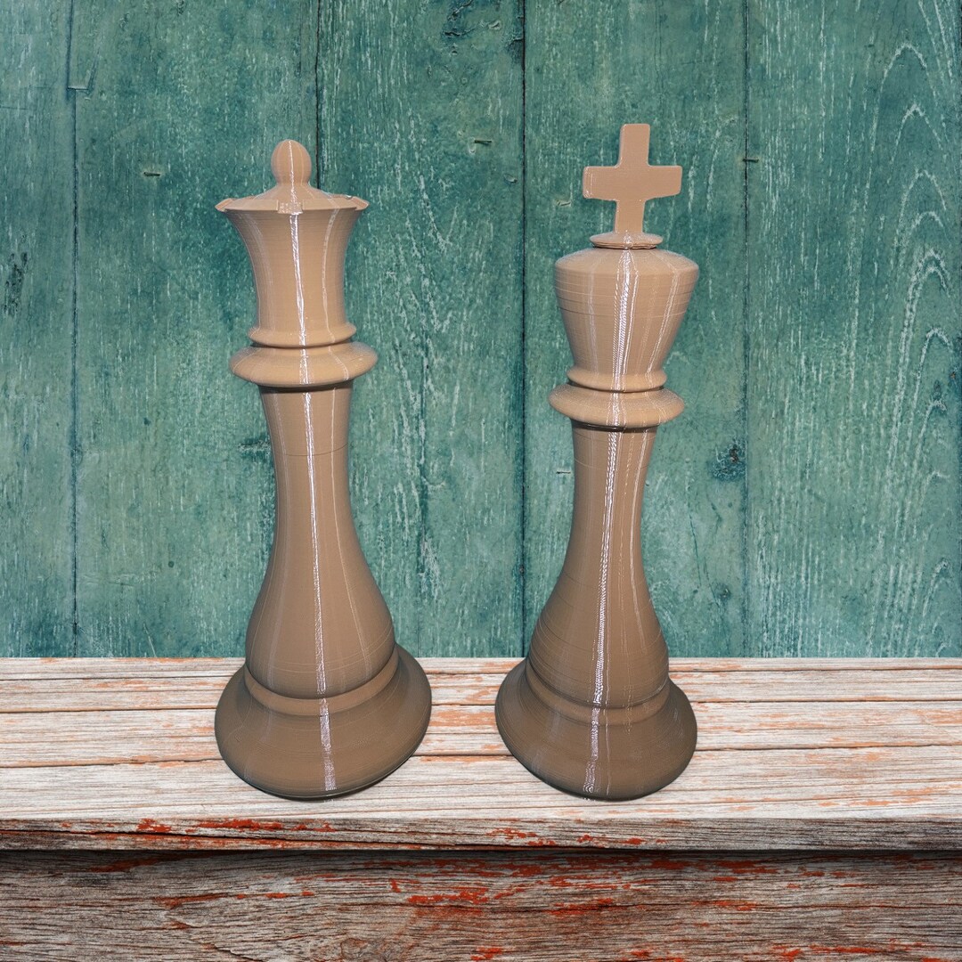 Large Decorative Chess Pieces, Large Queen or King 3D Print - Game of ...