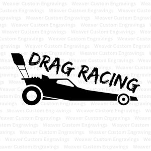 Drag Race With Dragster Racer SVG PNG PDF, Racing Track Car Cricut ...