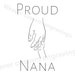 Proud Nana PNG SVG PDF, Nana Holding Child Hand Silhouette Vector ...