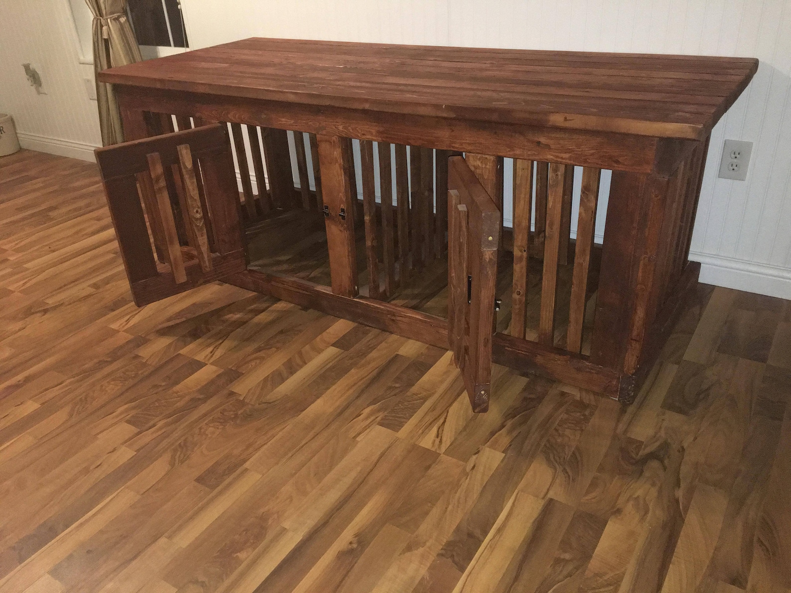 DIY Dog Kennel PLANS Blueprint to Build Your Own Wood Double Dog Crate ...