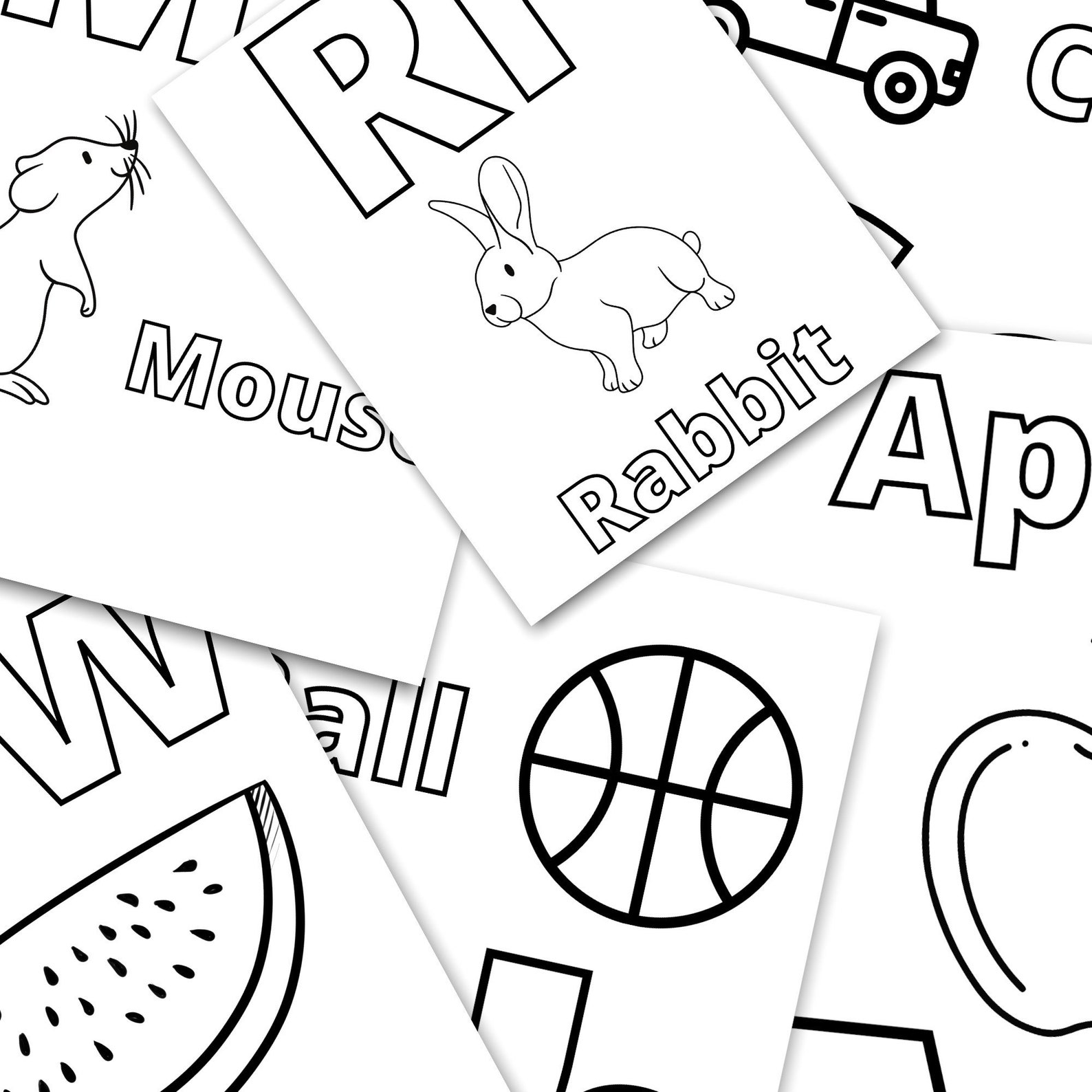 Kids Printable Abcs Alphabet Coloring Book Babys First ABC - Etsy