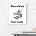 Please Wash Your Hands SVG PNG PDF - Printable Restroom Sign - Guest ...