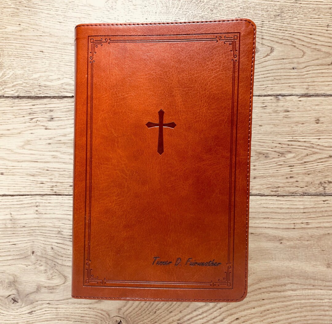 NKJV Personalized Leather BIBLE, Custom Bible, NKJV Engraved Bible, Christian Gifts, Etched ...