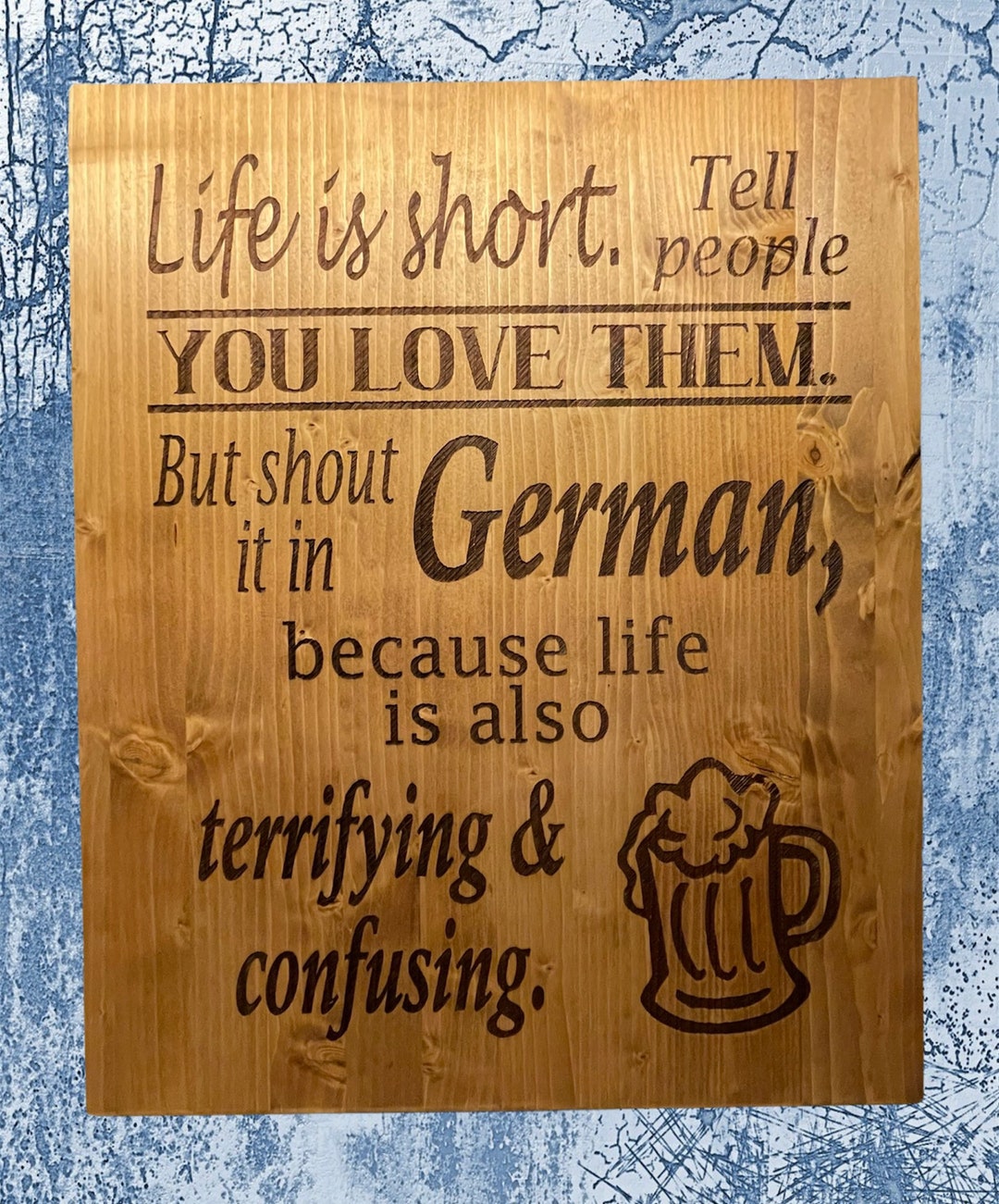 CUSTOM GERMAN Beer SIGN, Gift for German Family & Friend, Custom Wood ...