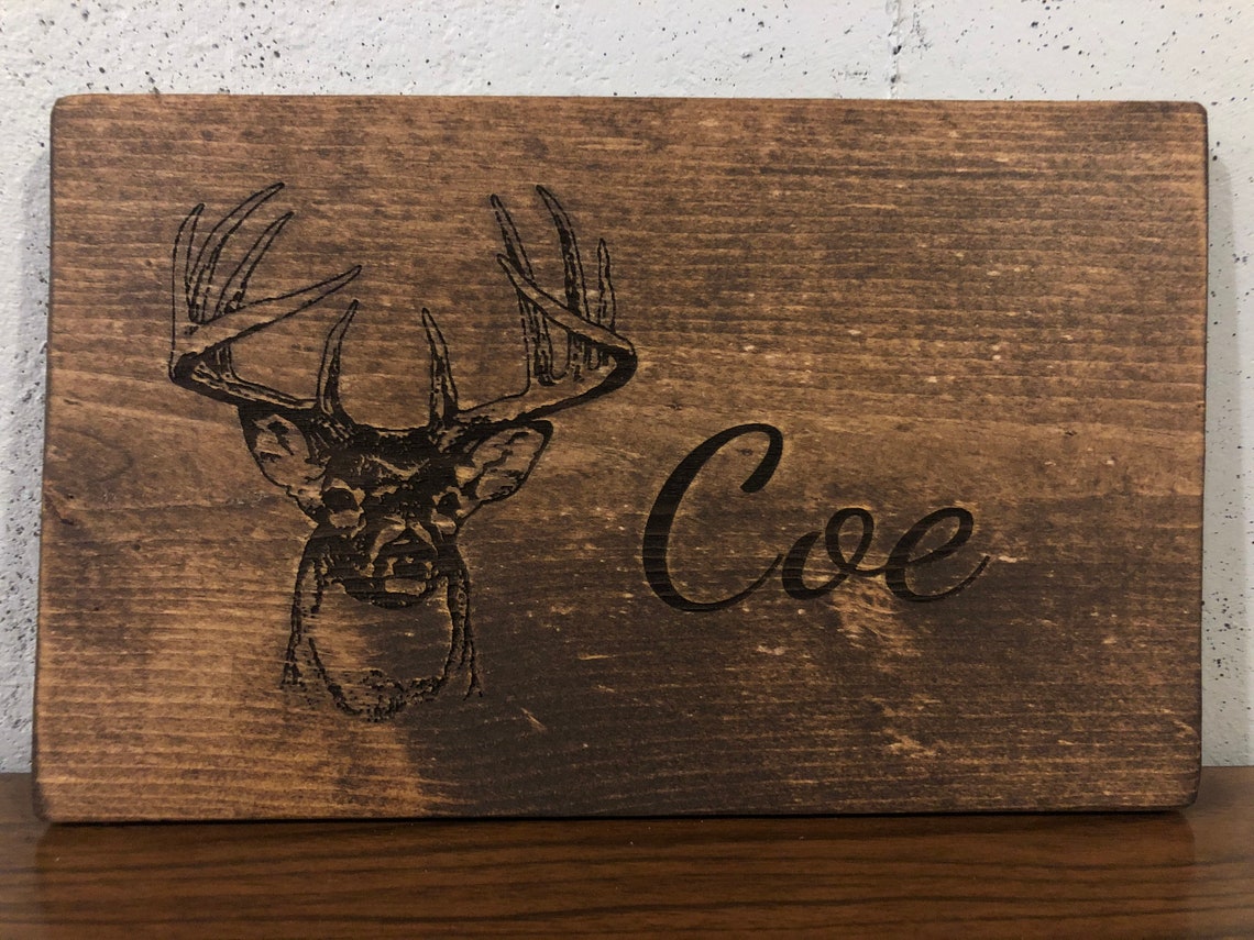 Deer Hunting Custom Sign Rustic Personalized Wooden Sign | Etsy