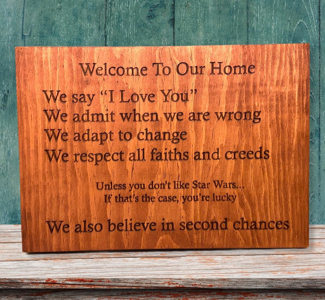 Wood Burned Sign | Personalized Laser Engraved Wood Sign | Custom ...