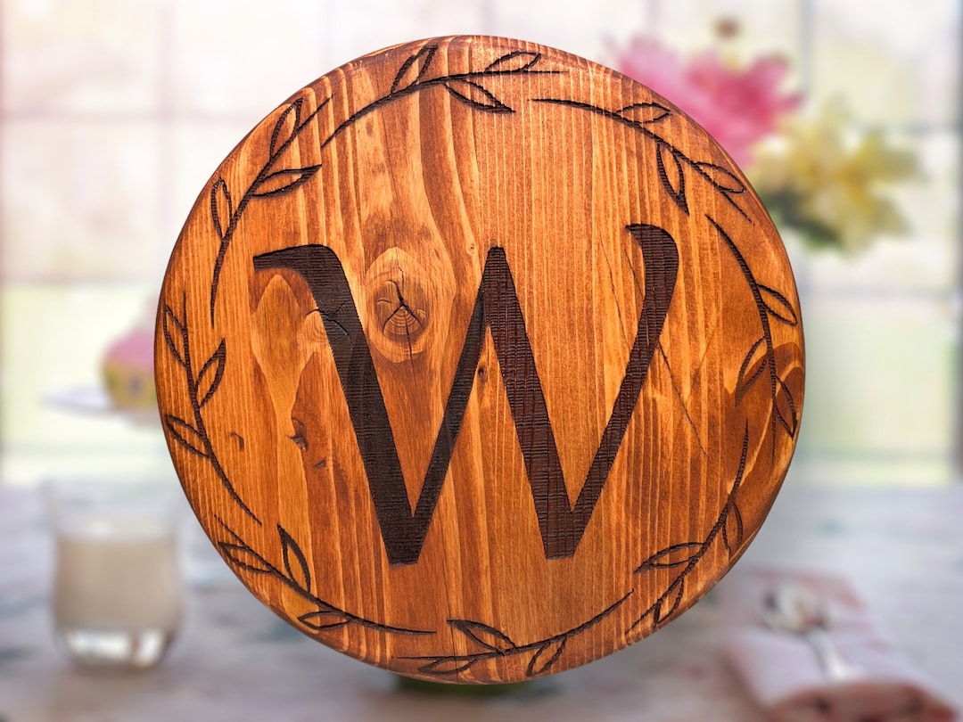 Wood Letter Name Sign Laser Engraved, Rustic Custom Wooden Art for the ...